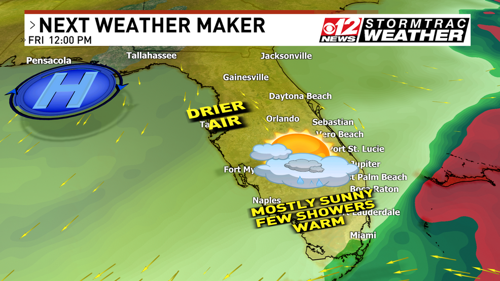 Nice weather ahead, cool front coming | WPEC