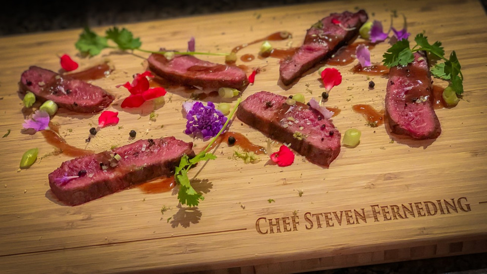 Seared Filet Minion with a Lemongrass Marinade and a Soy Ginger Sauce ...