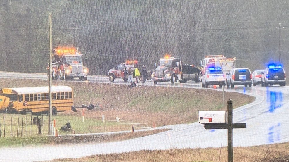 Students suffer minor injuries, driver of other vehicle killed in ...
